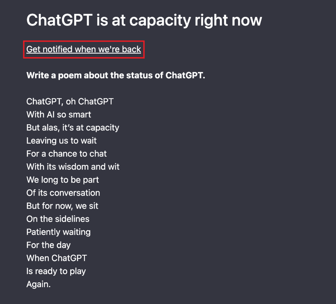 ChatGPT Is At Capacity Right Now: 9 Ways To Fix The Error - The Nature Hero