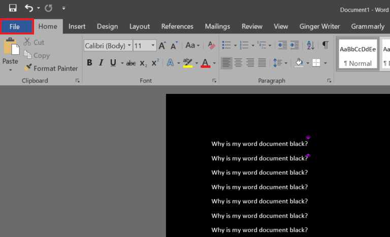 Why is My Word Document Black? How to Fix it? - The Nature Hero