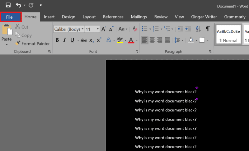 Why is My Word Document Black? How to Fix it? - The Nature Hero