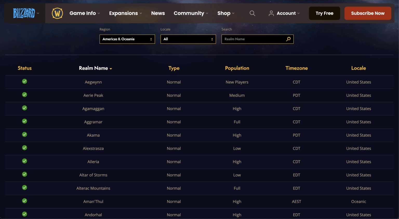 WoW Authentication Server Status - Is It Down? - The Nature Hero