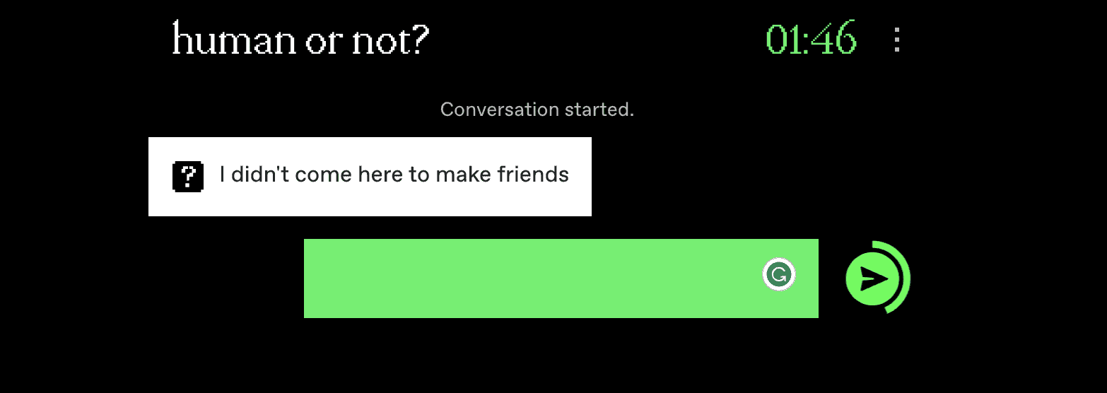 Human Or Not AI Unblocked - A Social Turing Game - The Nature Hero
