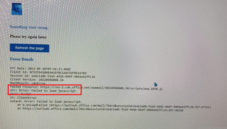 Outlook Failed To Load JavaScript - Easy Fixes - The Nature Hero