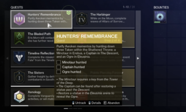 Hunters Remembrance In Destiny 2: How To Complete It? - The Nature Hero