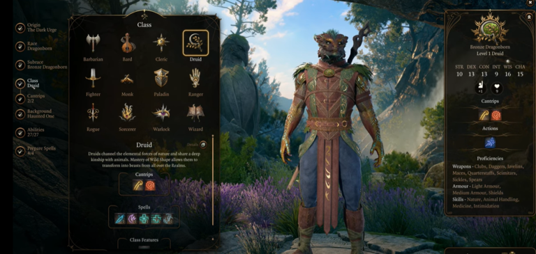 Explore The Guardian Dragonborn In Baldurs Gate 3 - The Nature Hero