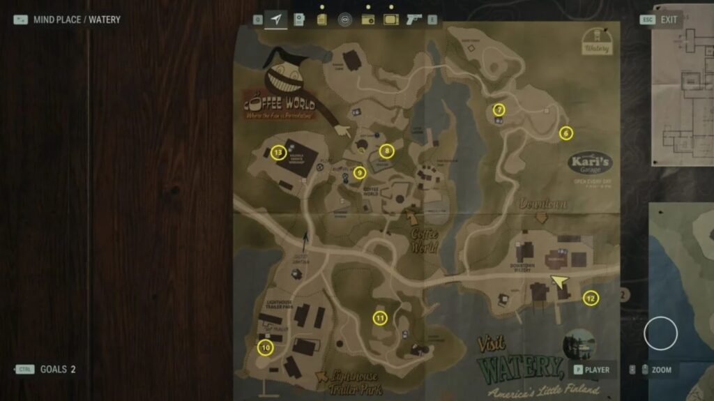 Alan Wake 2: All Watery Cult Stash Locations - The Nature Hero