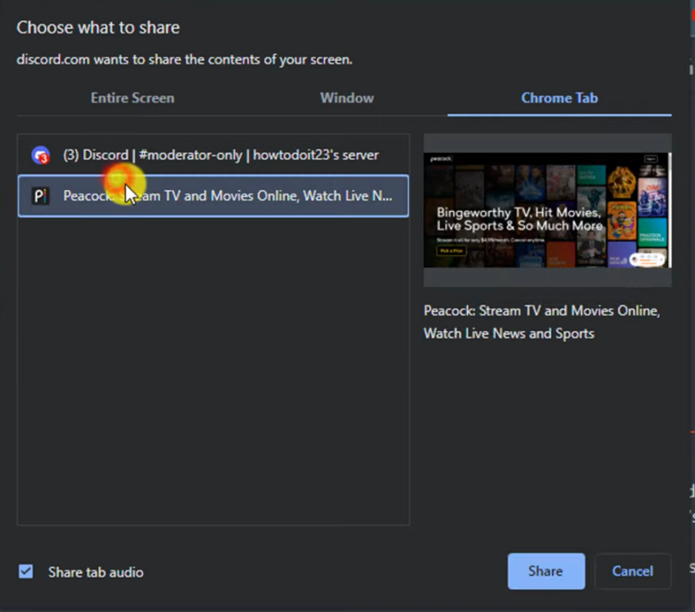 How To Stream Peacock On Discord? - The Nature Hero