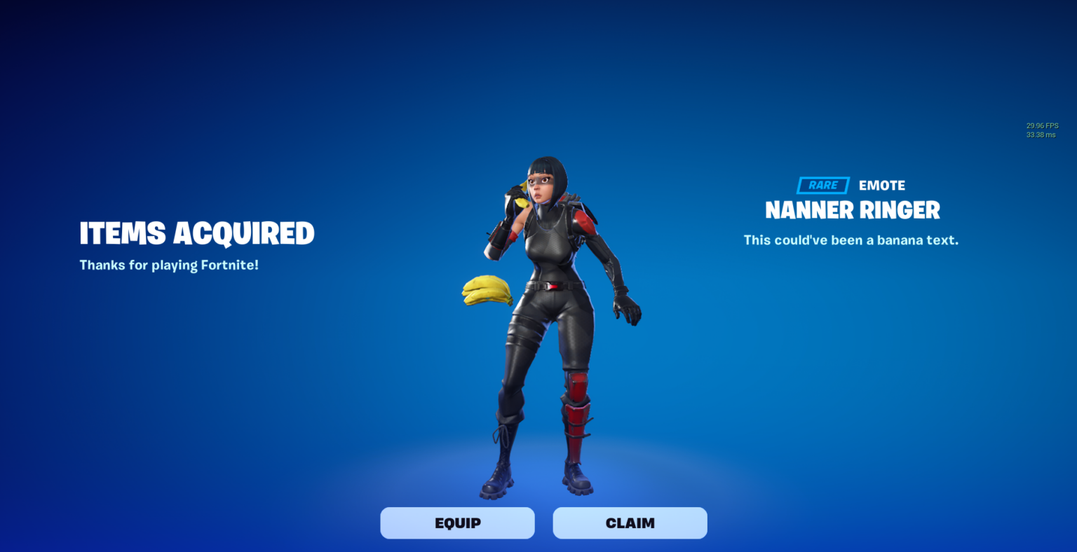 Claim Fortnite Banana Emote Using The Redeem Code - The Nature Hero