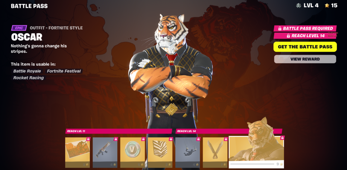 Oscar The Tiger Skins In Fortnite: How To Unlock It? - The Nature Hero