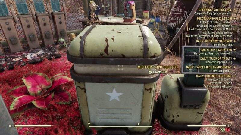Explore The Military Cryo Freezer In Fallout 76 - The Nature Hero