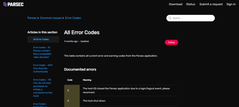 Causes And Fixes: Parsec Error Code 500 - The Nature Hero