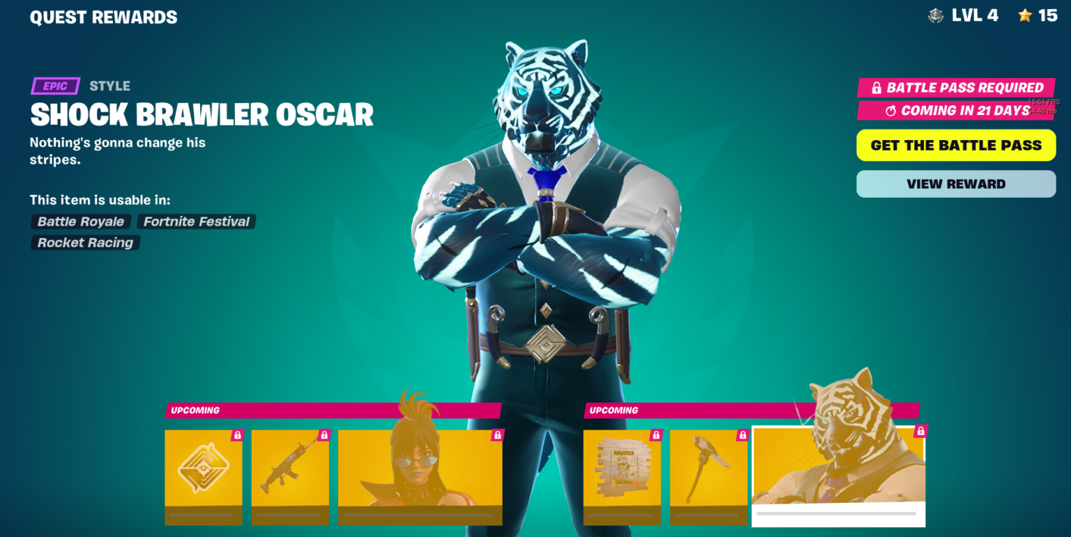 Oscar The Tiger Skins In Fortnite: How To Unlock It? - The Nature Hero