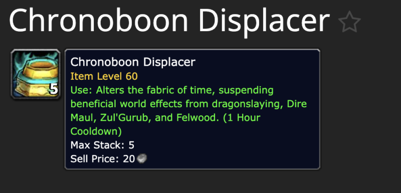 What Is Chronoboon Displacer In SoD WoW? - The Nature Hero