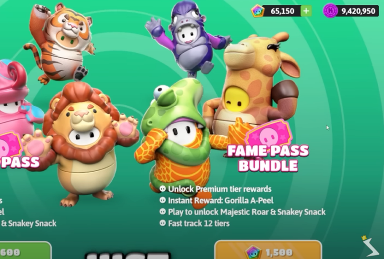Unlock Skins In The New Fall Guys Jungle Fame Pass - The Nature Hero