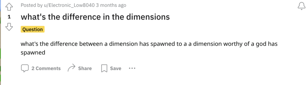 What Does A Dimension Worthy Of A God Has Spawned Mean? - The Nature Hero