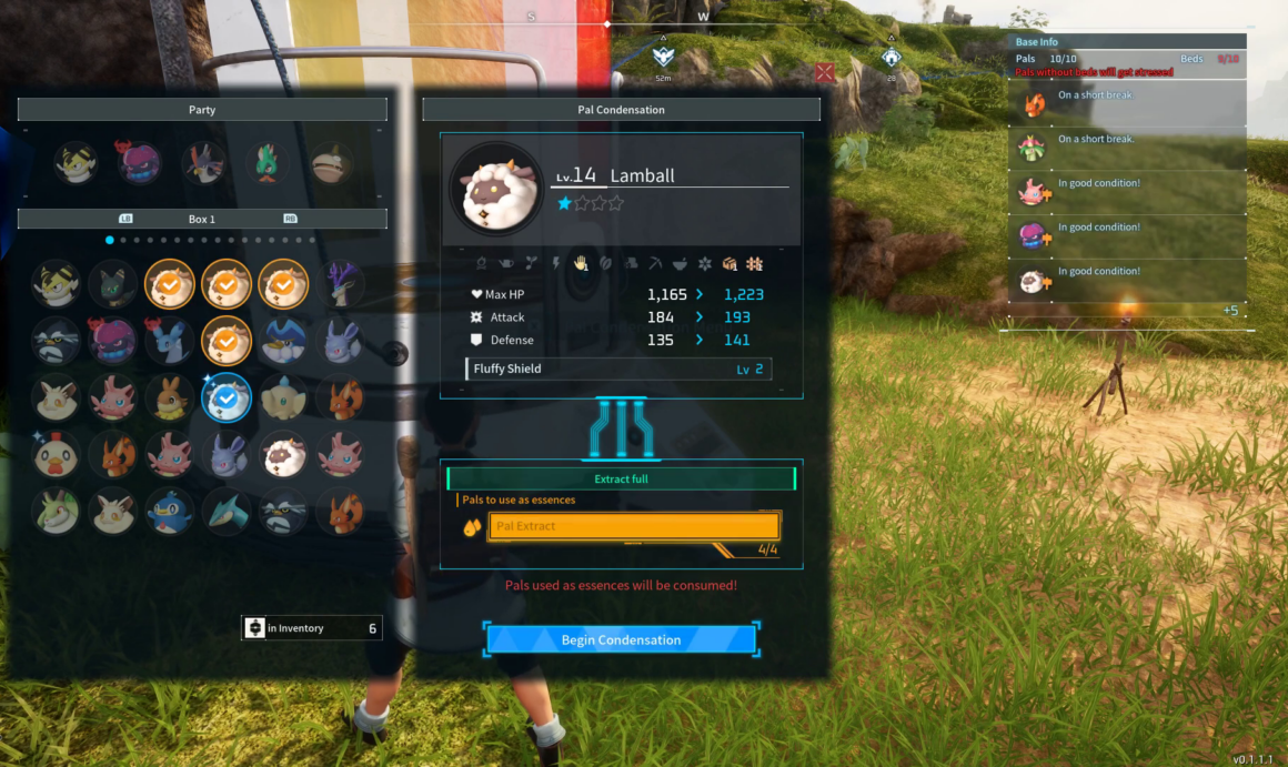 Evolution For Foxparks In Palworld: Fusion And Blueprints - The Nature Hero